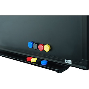 Lockways 36" x 24" Magnetic Chalkboard Black Board, Magnetic Bulletin Blackboard| Wall Mounted Message Presentation Memo Board 3 x 2 Feet