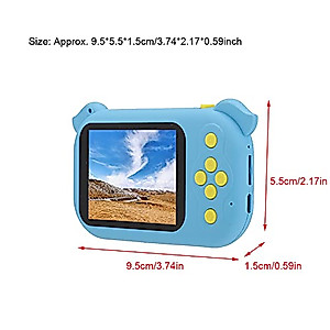 Children Digital Camera Onebutton Operation Costeffective Presscontroltype Design(Blue)