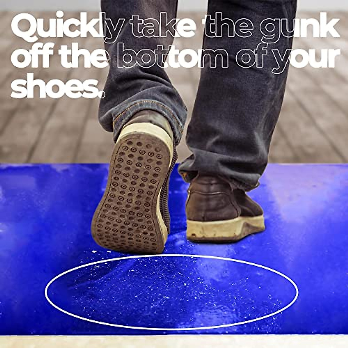 YAHEA Cleanroom Sticky Mats 2 Pack, Blue 24''×36'' Construction Tacky/Adhesive Floor Mats for Laboratory Hospital Construction Pet, 40 Microns(30 Sheets Each)