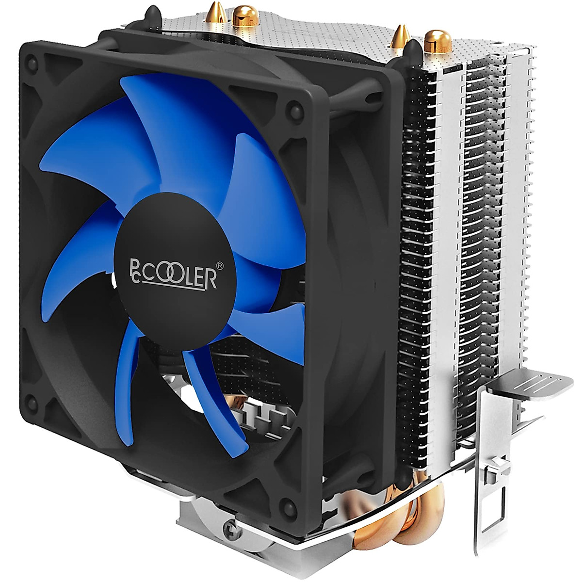 Pccooler S83 CPU Cooler - Mini CPU Heatsink - TDP 95w - Single Tower and Support Dual Fans - Anti-Oxidation Protective Layer - 80mm Silent Fan Suitable for Mini PC Case - Wide Compatibility