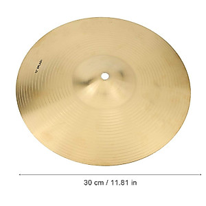 Bnineteenteam 12 inch Crash Cymbal Brass Crash Cymbal Musical Instrument Accessory for Drum Set