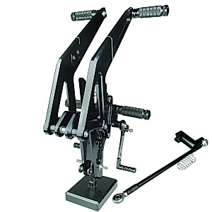 CNC Ninja650 12-15 Motorcycle Adjustable Rearsets Foot Pegs Rear Set Footpeg Brake Shift Pedal Compatible with Ninja 650R ER6F ER6N 2012 2013 2014 2015 Black