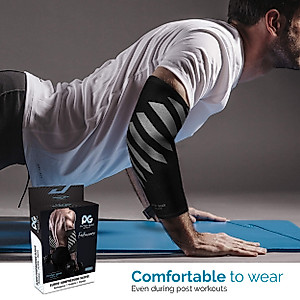 Elbow Compression Sleeve for Men & Women - Elbow Brace for Tendonitis and Tennis Elbow Relief, Golf Elbow, Joint Pains, Bowling, Weightlifting in Premium Breathable Fabric (1 Piece GREY Medium)