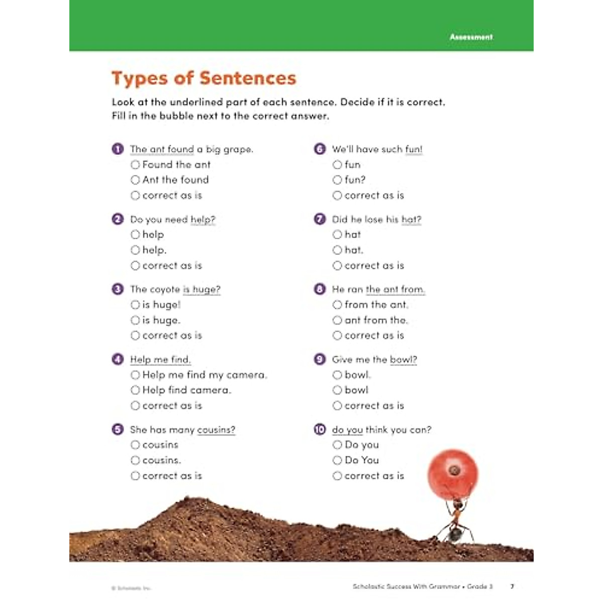 Scholastic Success with Grammar Grade 3 Workbook