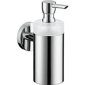 hansgrohe Bath and Kitchen Sink Soap Dispenser Premium 7-inch, Modern Soap Dispenser in Chrome, 40514000,Small