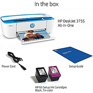 HP DeskJet Wireless Color Inkjet Printer All-in-One with LCD Display - Print Scan Copy and Mobile Printing Ultra Compact NeeGo 6 ft Printer Cable, Blue