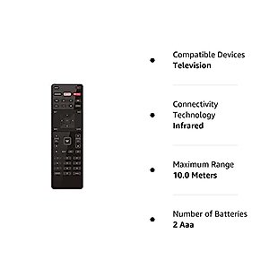 Vizio Xrt122 LED HDTV Remote Control for E Series E70-c3 E65-c3 E65x-c2 E60-c3 E55-c1 E55-c2 E50-c1 E48-c2 E43-c2 E40-c2 E40x-c2 E32h-c1 E32-c1 E28h-c1 E24-c1 E70c3 E65c3 E65xc2
