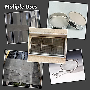 AMZDEPOT 6 Pack 12x8 Inch Stainless Steel Wire Mesh Screen for DIY Projects, Vent, Cage, Garden, Window, Filter - Never Rust