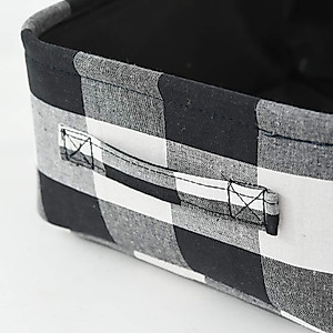 INough Christmas Buffalo Plaid Storage Basket Low Gifts Baskets Christmas Basket for Kids Collapsible Toy Basket Farmhouse Decor Christmas Gifts Toy Box for Baby/Office/Bedroom