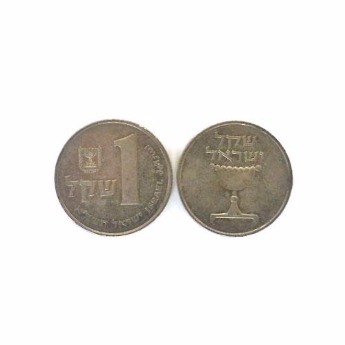 Lot of 10 Israel 1 Old Shekel Coins 1981 Collectible Rare Vintage Sheqalim