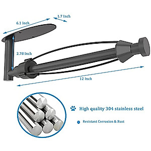 Paper Towel Holder Under Cabinet Wall Mount Paper Towel Holders with Damping Black Stainless Steel Kitchen Under Counter Hanging Paper Towels Rack with Self-Adhesive and Screws