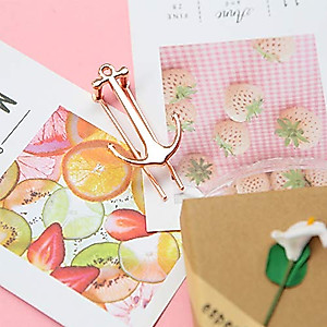 Exquisite Rose Gold Anchor Bookmarks Metal Bookmark Book Page Holder with Gift Box for School Office Students Teachers Graduation Christmas Birthday Gifts