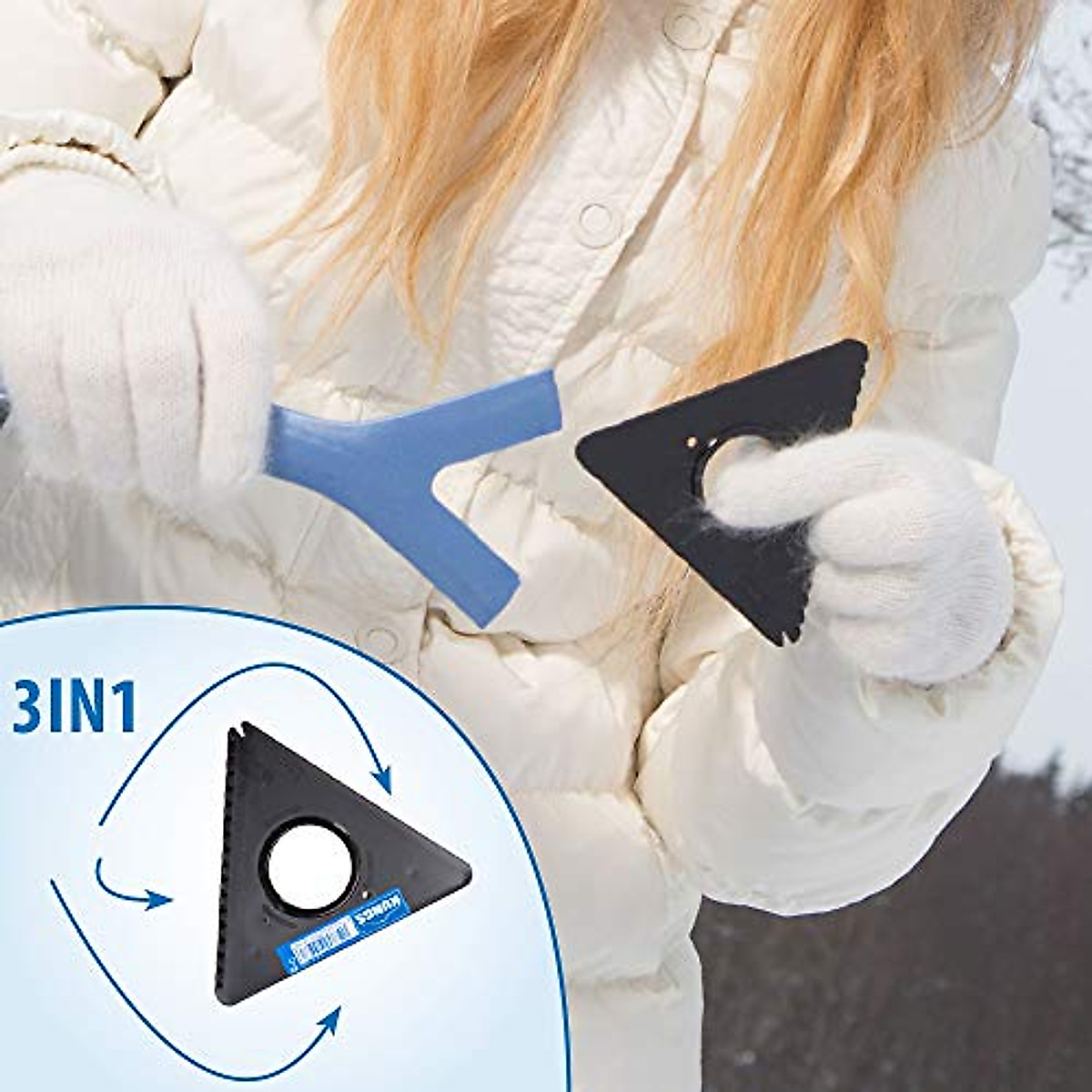 Kungs MID-is Ice Scraper for Car 25 cm Long Black