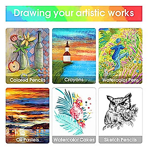 Art Kit, Vigorfun Drawing Painting Art Supplies for Kids Girls Boys Teens, Gifts Art Set Case Includes Oil Pastels, Crayons, Colored Pencils, Watercolor Cakes (Black)