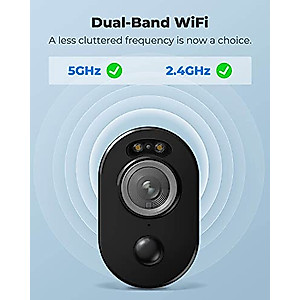 REOLINK Security Camera Wireless Outdoor, 2K 4MP Night Vision with Spotlight, 2.4/5Ghz Dual-Band WiFi, No Hub Needed, Wire-Free Battery Solar Powered, Human/Vehicle Smart Detection, Argus 3 Pro