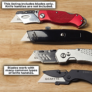 Gearyte Ceramic Utility Blade Replacements for Box Cutters and Utility Knives - Harder Than Steel Zirconia Ceramic and Razor Sharp - 5 Pack with Case