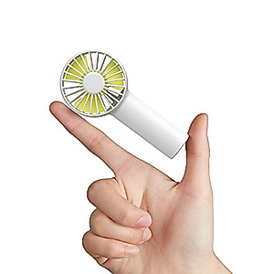 JISULIFE Mini Fan Battery Operated Handheld Fan with 2000 mAh Battery or USB Powered Personal Mini Fan,3 Speeds,Enhanced Airflow, Rechargeable Quiet Pocket Fan for Home,Outdoor-White
