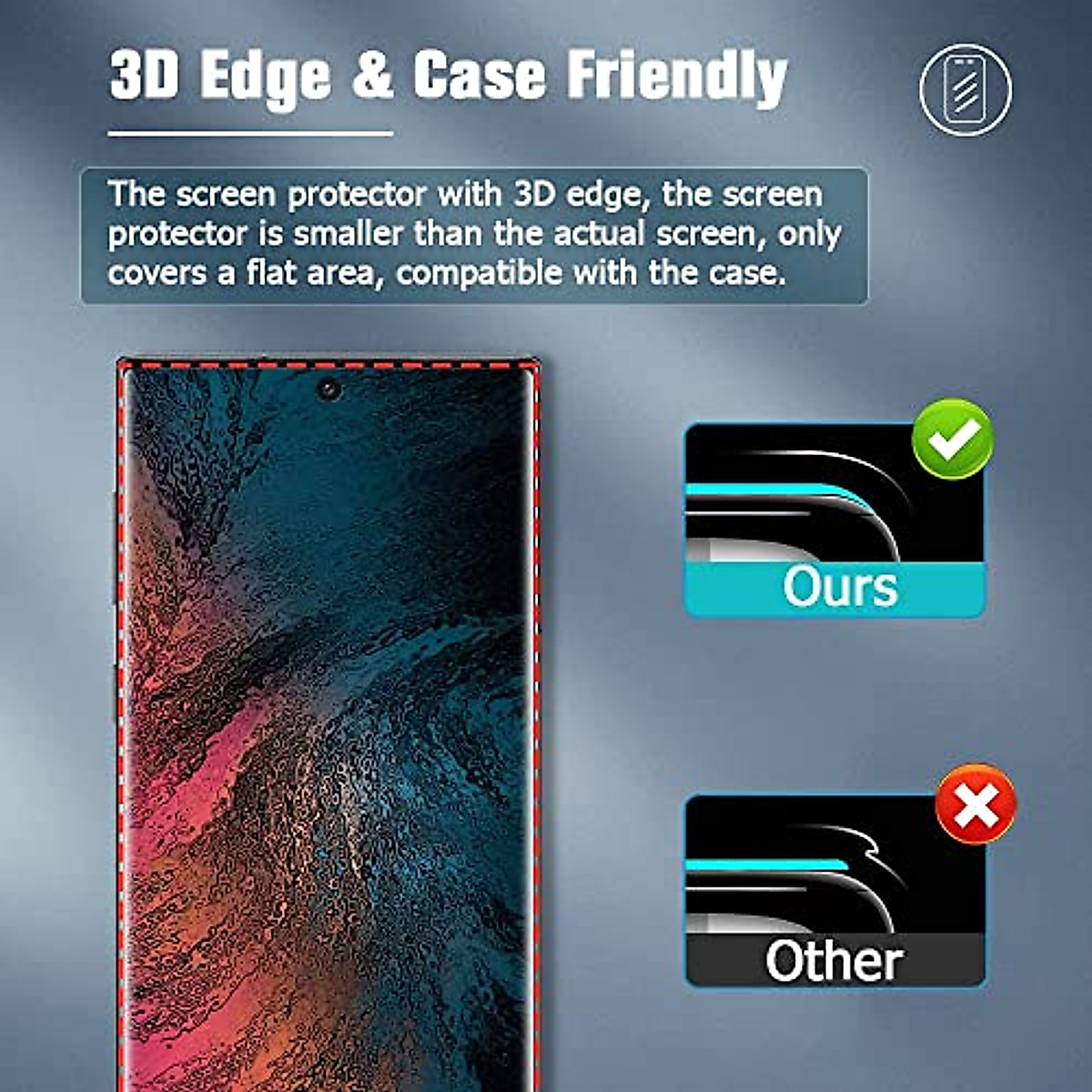 [2+2 Pack] Galaxy Note 10 Plus Screen Camera Protector, 9H Tempered Glass Scratch Resistant, Ultrasonic Fingerprint Support, 3D HD Curved, For Samsung Galaxy Note 10+ 6.8 Inch Glass Screen Protector