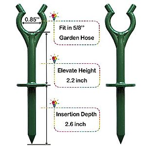 Garden Hose Guide Stake Holder Set of 8 Lawn Hose Support Spike Plant Saver Tool for Garden/Lawn/Yard