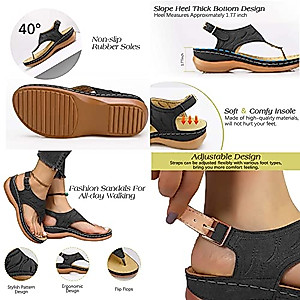 SAZZLE Wellmesi Sandals,Orthotic Sandals for Women Leather Orthopedic Arch Support Sandals Diabetic Walking Sandals (ArmyGreen,40)