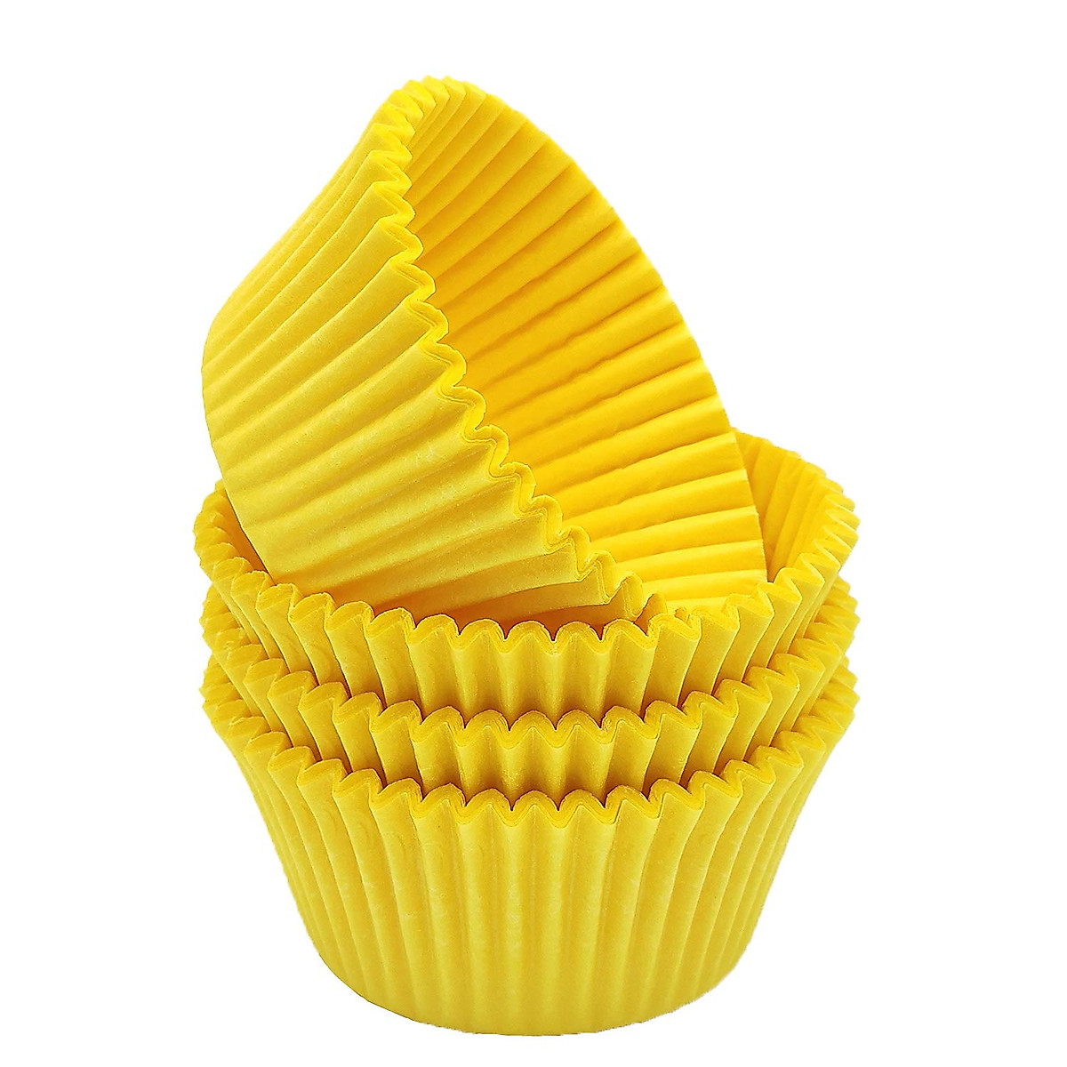 Mombake Premium Yellow Greaseproof Cupcake Liners Muffin Paper Baking Cups Standard Size, 100-Count