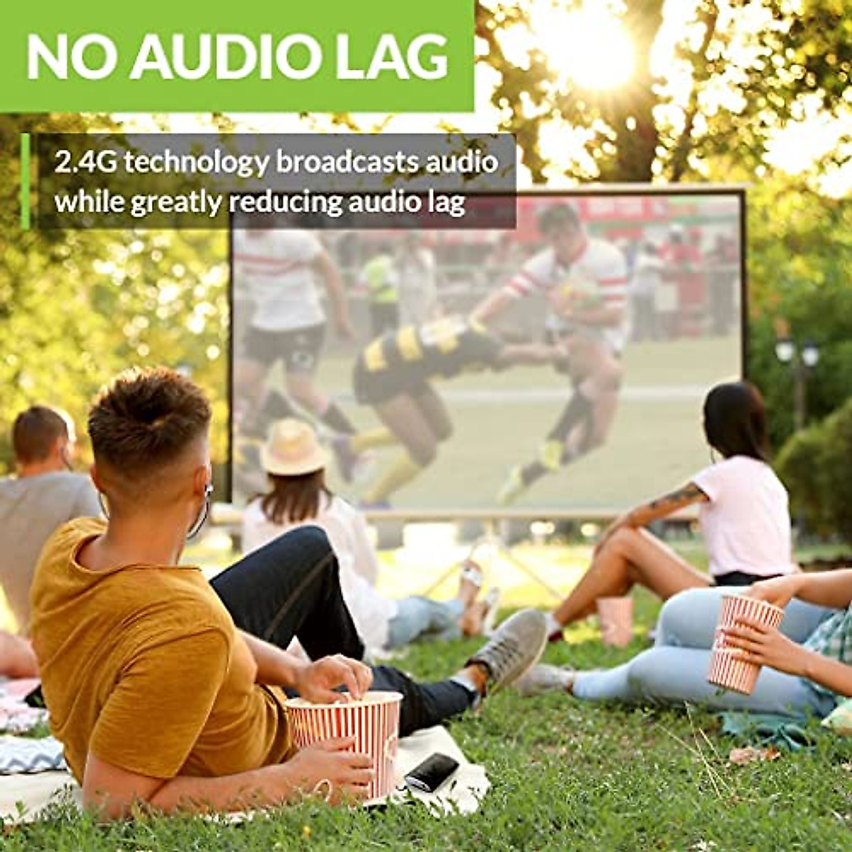 Avantree Audiplex 2403s & TR2403S Receiver, Bundle: Multiple Wireless Transmitter & Receiver, Scalable to 100PCS Headphones/Speakers