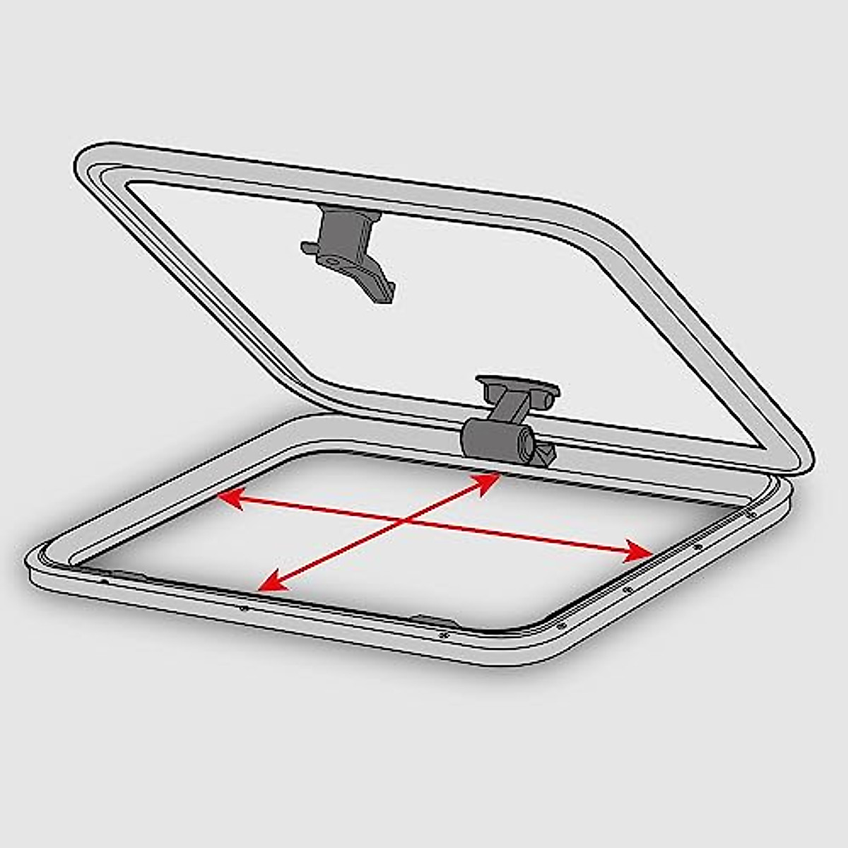 Waterline Design | Mosquito Net/Bug Screen for Boats Setup from The Inside with Magnet or Suction Cup. Bug Free Environment. for All Brands of Small hatches (1405) Hatch is not Included.
