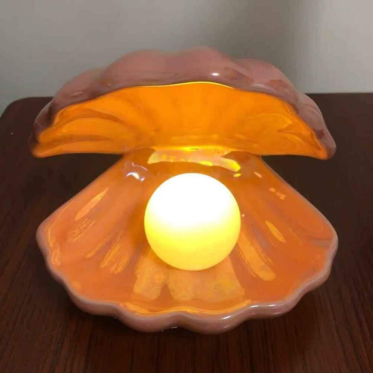 Shell Pearl Light LED in Shell Light Clamshell Pearl Lamp Tabletop Decorations for Home