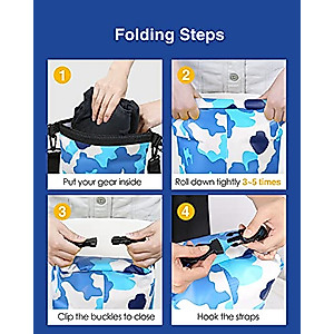 Luxtude Waterproof Dry Bag Backpack, 5L Roll Top Portable Dry Sack Waterproof Bag with Phone Case, Floating Waterproof Dry Bag for Kayaking, Swimming, Boating, Surfing, Hiking, Beach etc.