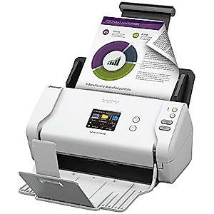 Brother Wireless High-Speed Desktop Document Scanner, ADS-2700W, Touchscreen LCD, Duplex Scanning (Renewed)