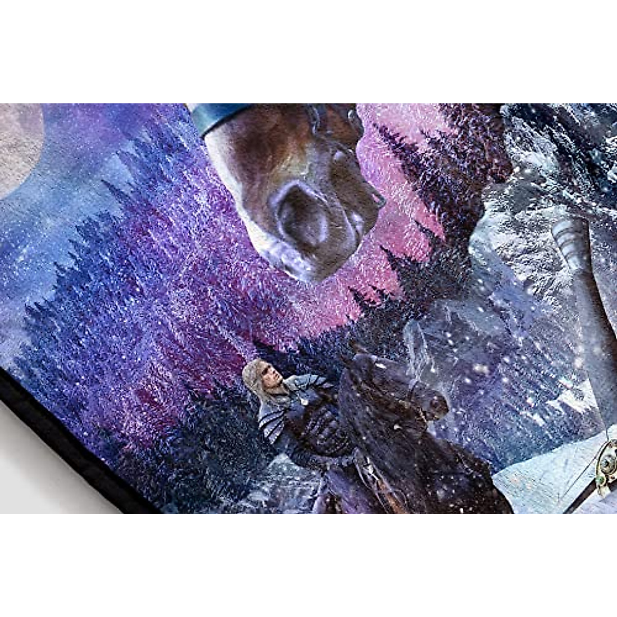 Jay Franco The Witcher Geralt On Horse Throw Blanket - Measures 46 x 60 inches - Fade Resistant Bedding Super Soft Fleece Bedding