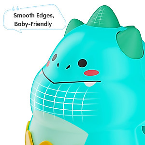 iPlay, iLearn Baby Dinosaur Wobble Toys, Infant Dino Roly-Poly 3-6-12 Month, Babies Tummy Time Fun, Sensory Development, Newborn Gift First Birthday Present 4 5 7 8 9 10 Month 1 Year Toddler Boy Girl