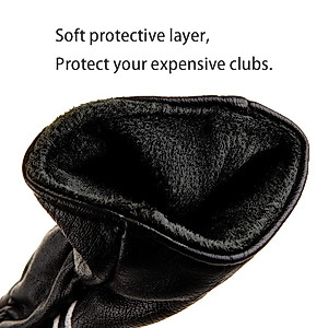 GOOACTION Shark Golf Club Hybrid Head Cover with Creative Cartoon Animal Pattern Synthetic Leather Golf Clubs Headcovers (2.3.4.5.6.UT)