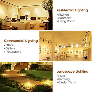 MR16 Halogen Bulb 50W, 6 Pack 12V MR16 Light Bulbs GU5.3 Base, Dimmable Spotlight 2800K Warm White with Clear Glass Cover, MR16 2 Pin Halogen Lamps for Landscape, Track Lights, Range Hood Lights