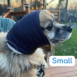 Simply Stellar - Snoods for Dogs, No Flap Ear Wraps for Dogs, Quiet Ears for Dogs, Dog Ear Covers for Bath, Dog Ear Protection, Dog Ear Cover, Dog Snood, Soft Fleece Lining, Set of 2 (Small)