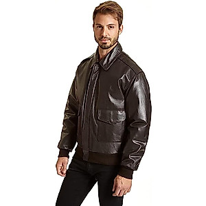 Men Air Force A2 Leather Flight Bomber Jacket Genuine Leather jacket for Men's Aviator Leather Bomber Jacket