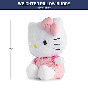 Weighted Hello Kitty Fuzzy Plush Pillow Buddy - 2.5 lbs Super Soft Stuffed Pillow, 13 inches