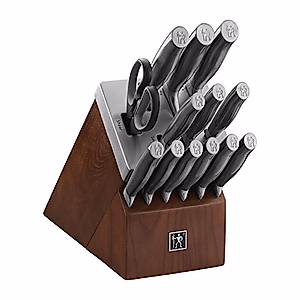 HENCKELS Graphite 14-piece Self-Sharpening Knife Block Set for Paring, Boning, Santoku, Chefs, and Carving, Kitchen Shears, German Engineered Informed by 100+ Years of Mastery, Black