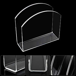 Napkin Holder Crystal Clear Acrylic Napkin Holders for Tables, Clear Paper Napkin Holder Stand Tabletop Freestanding Tissue Box Dispenser for Dinner Kitchen Restaurant Home Decor Bar Accessories