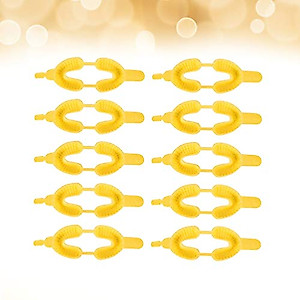 20pcs Disposable Dental Fluoride Trays Fluorinated Foam Dental Tray Dental Materials Tray alginate impression material for Kids Use Size M Yellow