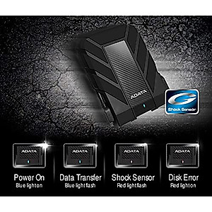 ADATA HD710 Pro 2TB USB 3.1 IP68 Waterproof/Shockproof/Dustproof Ruggedized External Hard Drive, Black (AHD710P-2TU31-CBK)