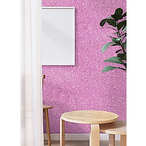 Kitico Glitter Pink Wallpaper Pink Contact Paper Glitter Pink Peel and Stick Wallpaper Pink Self Adhesive Wallpaper Glitter DIY Decoration 17.7"x78.7"