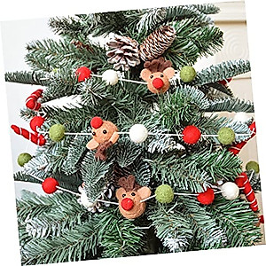 DECHOUS 1 String Christmas Felt Ball Skewers Christmas Decor House Decorations for Home Christmas Ornaments Handmade Felt Garland Wall Ball Banner Reindeer Tree Decoration Imitation Elk