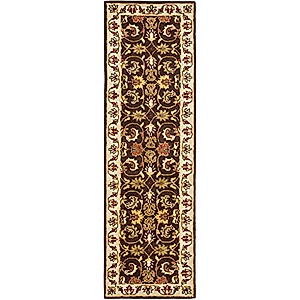 SAFAVIEH Heritage Collection 9' x 12' Brown / Beige HG818A Handmade Traditional Oriental Premium Wool Area Rug