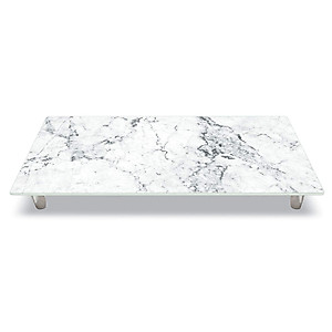 CounterArt 'Off-White Carrara Marble' Design Tempered Glass Instant Counter