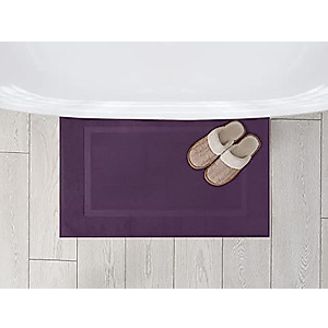 Utopia Towels Bundle Pack of 600 GSM Bath Sheet Set (2-Pack) and Banded Bath Mats (2-Pack) – 100% Ring-Spun Cotton – Highly Absorbent – Soft & Luxurious – Plum