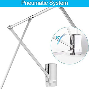 Pull Down Closet Rod Wardrobe Clothes Hanger Rail Lift Closet System Storage Organizer Soft Close Aluminium Garment Hanging Rack for Soft Return Space Saving (Adjustable Width 23.62-33.86inch)