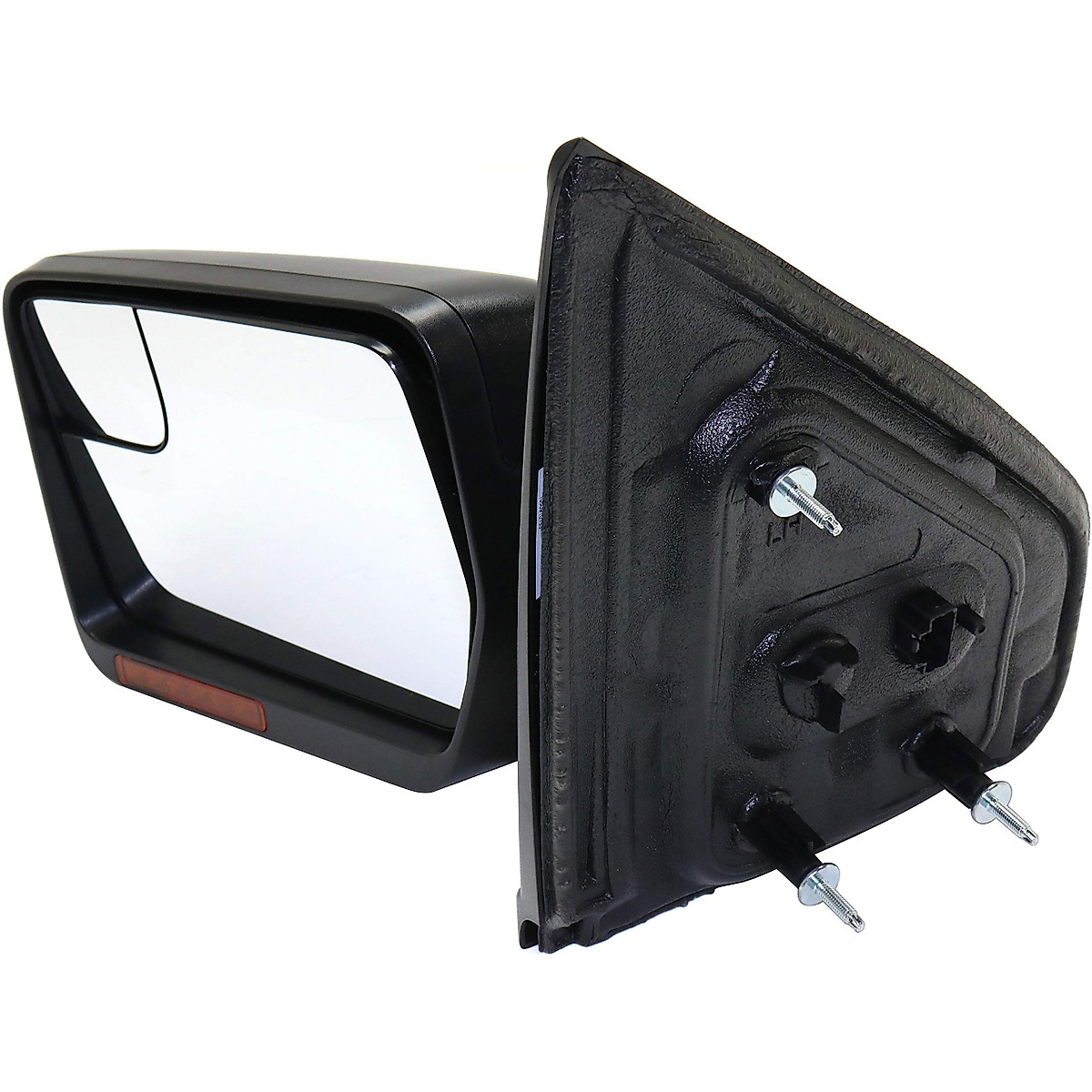 Kool Vue Driver Side Power Heated Mirror for Ford F-150 2011-2014 Manual Fold With Signal Light & Spotter Glass; Without Memory & Puddle Lamp Textured