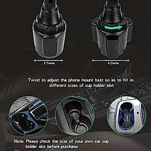 Lopnord Car Cup Holder Tablet Mount Compatible with Samsung Galaxy Z Fold 4 3/Flip 4 3/S22 Ultra, Cell Phone and iPad Stand for iPhone 14 13 Pro Max iPad Mini 6/5/Galaxy Tab S8, iPad Holder for Car