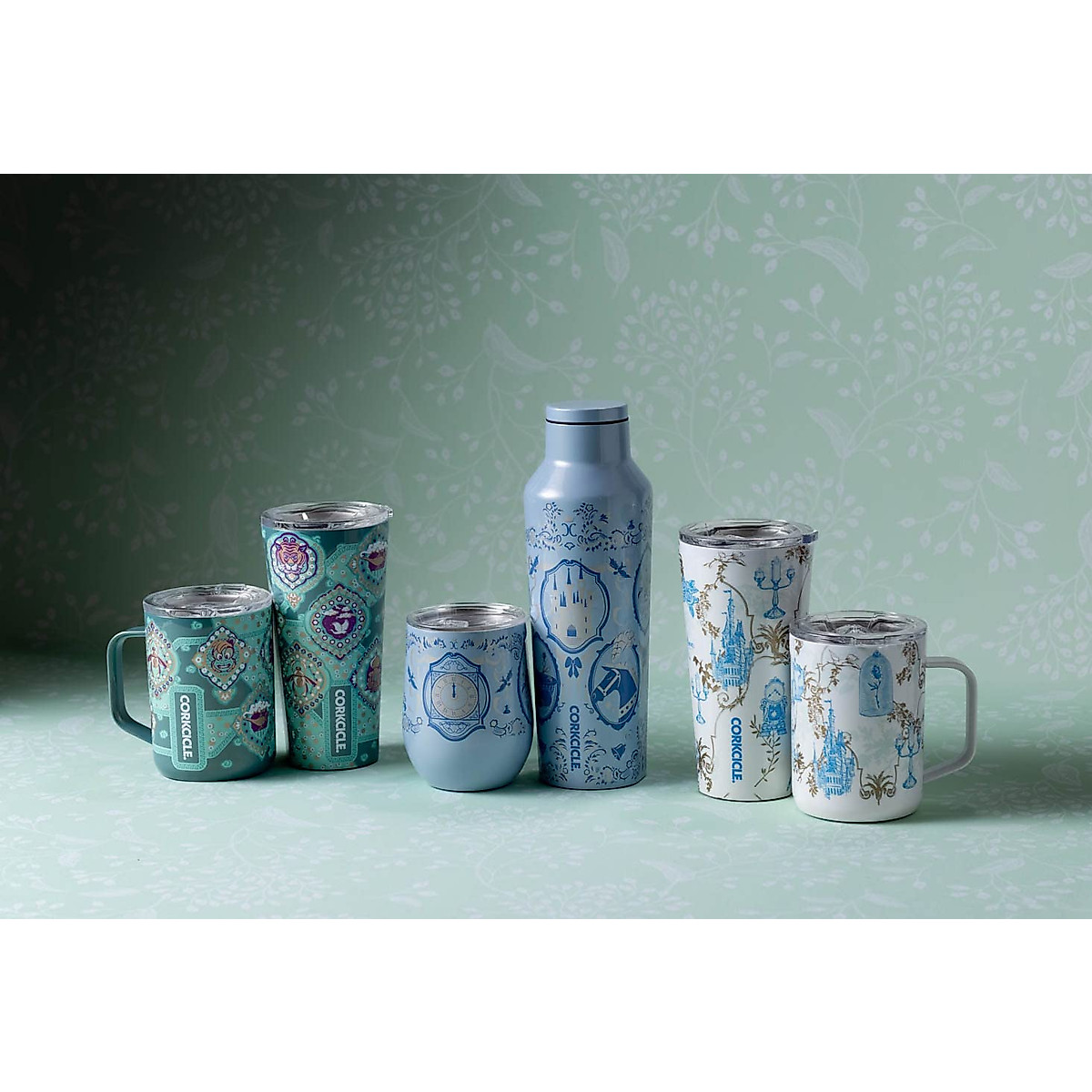 Corkcicle Disney Princess Cinderella Stainless Steel Travel Tumbler, Insulated Water Bottle with Lid, Spill Proof for Wine, Coffee, Tea, and Hot Cocoa,16 oz